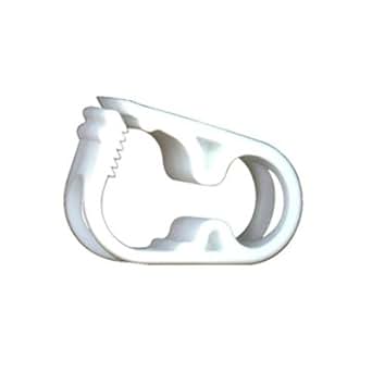 White 6 Position Polypropylene Plastic Tubing Clamp for Tubing up to 0. ...