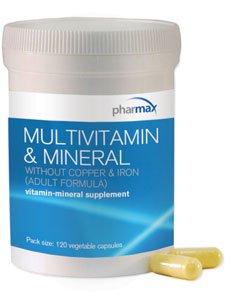 Pharmax - Multivitamin & Mineral Without Copper & Iron (Adult Formula ...