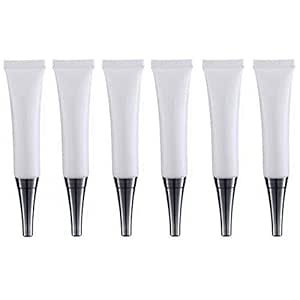Amazon.com : 6PCS 15ML/0.5oz Empty White Plastic Soft Squeeze Tubes ...