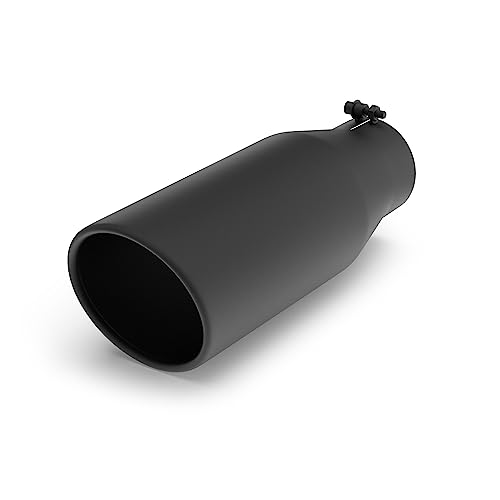 Richeer 4 Inch Inlet Black Exhaust Tip, 4" Inlet x 6" Outlet x 15 ...