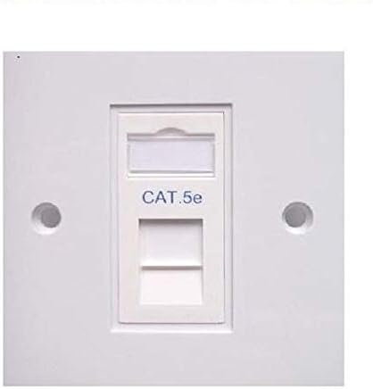 K M Electronics® 1 Gang Single CAT5 CAT5E Wall Plate FACEPLATE RJ45 ...