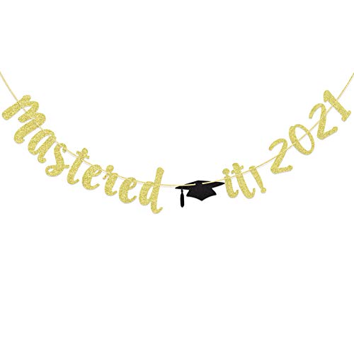 Mastered It 2021 Banner, Graduation Sign, Class of 2021 Congrats Grad ...