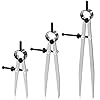 Keadic 3 Pcs 4'' 6'' 8'' Professional Metal Compass Set, Steel ...