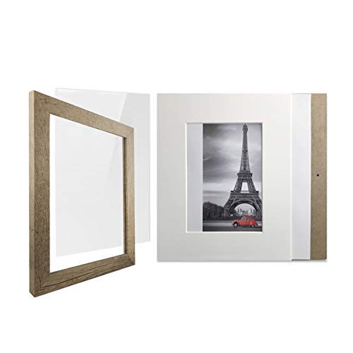 Art Emotion Rustic Oak Style Farmhouse Wood Grain Picture Frame, 2MM ...