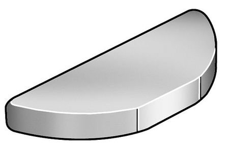 Woodruff Key, 3/16x1 1/8 In, SAE 16, PK25: Amazon.com: Industrial ...