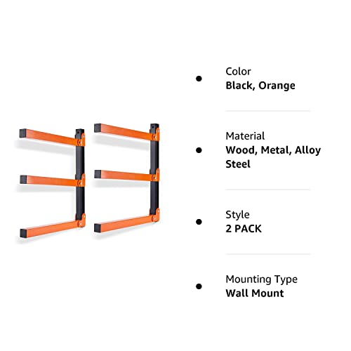 Ultrawall Wall Mount Wood Organizer and Lumber Storage Metal Rack with ...