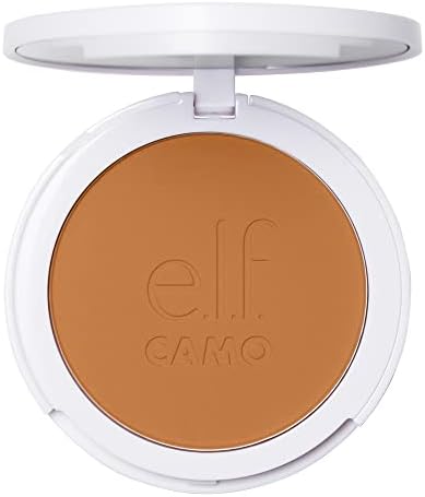 e.l.f. Camo Powder Foundation, Lightweight, Primer-Infused Buildable ...