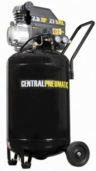 Central Pneumatic 2.5 Horsepower, 21 Gallon, 125 PSI Cast Iron Vertical ...