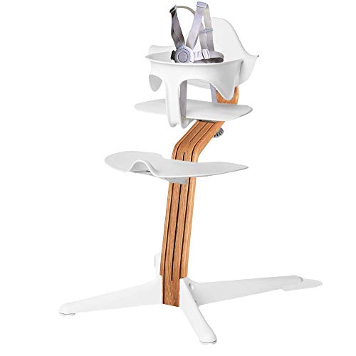 Nomi High Chair, White – Premium Natural Oak Wood, Modern Scandinavian ...