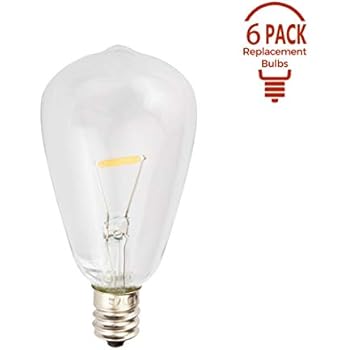 6 Pack - Clear ST38 LED Edison Bulbs for Low Voltage Patio String ...