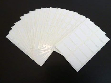 200 Labels, 25x12mm Rectangle, White, Colour Code Stickers, Self ...