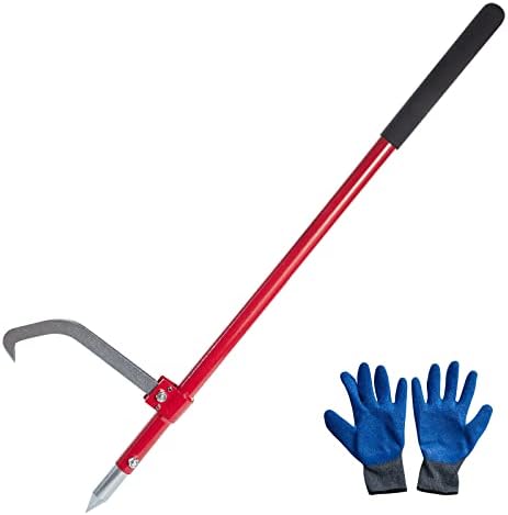 Hi-Na Steel Large Log Peavey Tool with Moving Hook& Gloves, Cant Hook ...