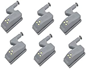 6 Pack Universal Cabinet Cupboard Hinge LED Light Sensor Light for ...