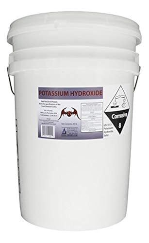 45 lb Pail Potassium Hydroxide Meets Food Chemical Codex High Grade Red ...