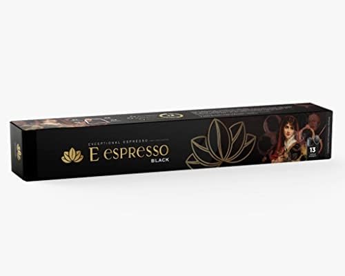E espresso Black 13 Strong Intensity 10 Aluminium Capsules compatible ...