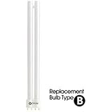 OttLite T18330 18w Replacement Tube Bulb, Type B, Compact Fluorescent ...