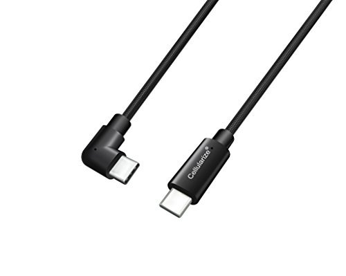 Right Angle USB C to USB C Cable Braided, Cellularize (10FT/3M) USB 2.0 ...