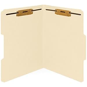 Amazon.com : 50 Manila Fastener File Folders- 1/3 Cut Reinforced tab ...