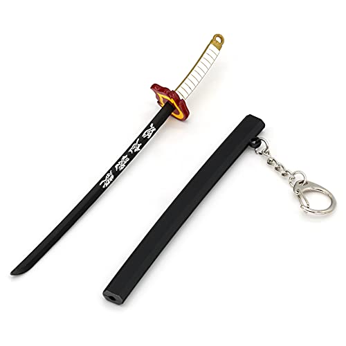 Demon Slayer Rengoku Kyoujurou Sword with Scabbard Keychain, Flame ...