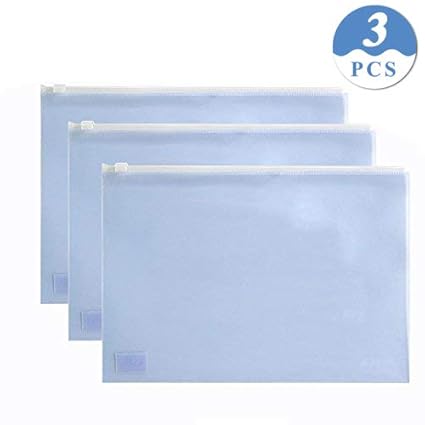 Amazon.com : Zippered Envelope, izBuy 3Pcs Ziplock Waterproof PP Bags ...