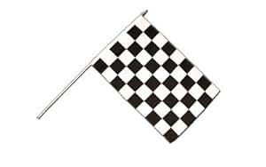 Bandera de meta - color negro y blanco a cuadros con manija grande ...