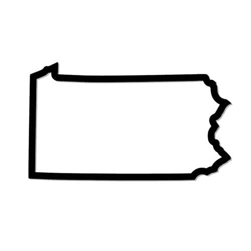 Amazon.com: Pennsylvania State Outline Vinyl Decal Sticker | PA 658 ...