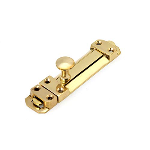Renovators Supply Manufacturing Door Lock Latch 4.5 in. Brass Slide ...