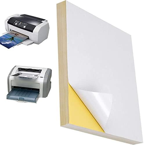 Premium Printable A4 Sticker Paper - 25 Self Adhesive Sheets Gloss ...