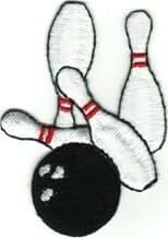 Amazon.com: Bowling - Pins & Bowling Balls - Embroidered Sew or Iron on ...