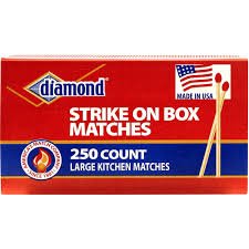 Amazon.com: 4 Packs Large Matches 250 Count Strike on Box Fire Starter ...