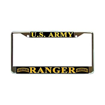 Amazon.com: US Army Ranger License Plate Frame (Chrome Metal): Automotive