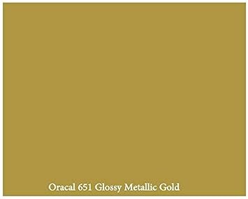 Amazon.com: Metallic Gold Glossy 12" x 10 Foot Roll of Oracal 651 ...