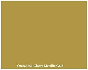 Amazon.com: Metallic Gold Glossy 12" x 10 Foot Roll of Oracal 651 ...