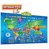 Buy Kids Interactive Talking World Map Touch Activated Geography for ...