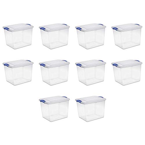 Sterilite 27 Quart Latch Box Stadium Blue Case Of 10 Want It All Sterilite 27 Quart Latch Box Stadium Blue Case Of 10 Want It All