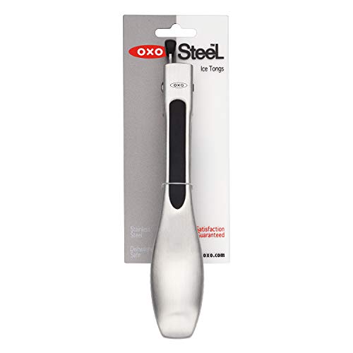 OXO SteeL Ice Tongs, Stainless Steel,Silver/Black | Pricepulse