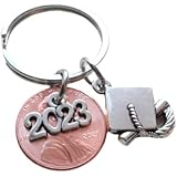 Amazon.com: Cap and Diploma Charm Layered Over 2023 Penny Keychain - Good Luck to the New ...