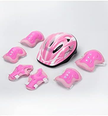 7-Piece Kid Child Roller Skating Bike Helmet Knee Wrist Guard Elbow Pad ...