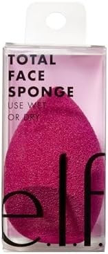 e.l.f. Total Face Blending Sponge, Latex-Free Makeup Sponge With Angled ...