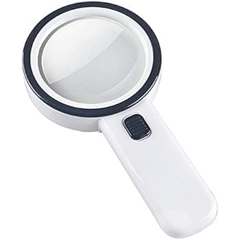 Amazon.com: 10X Handheld Reading Loupe Magnifier with 10 LED Light ...