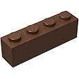 Amazon.com: Plwooyur Classic Brick Block Bulk, Brick Brown 1x4 ...