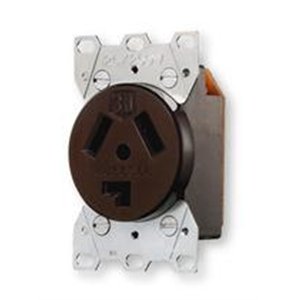 HUBBELL HBL9350 AC Receptacle NEMA 10-30 Female Black 125/250 Volt 30 ...