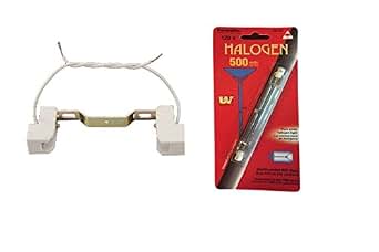 Upgradelights 5 1/2 Inch Double Ended Halogen Socket with 500 Watt ...