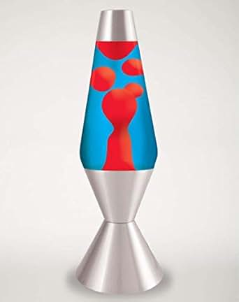 16.3 Inch Blue Liquid with Red Wax Retro Style Lava Lamp, 52 Ounce ...