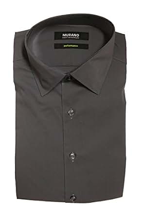 Murano Slim Fit Spread Collar Performance Solid Dress Shirt Y75DM007 ...