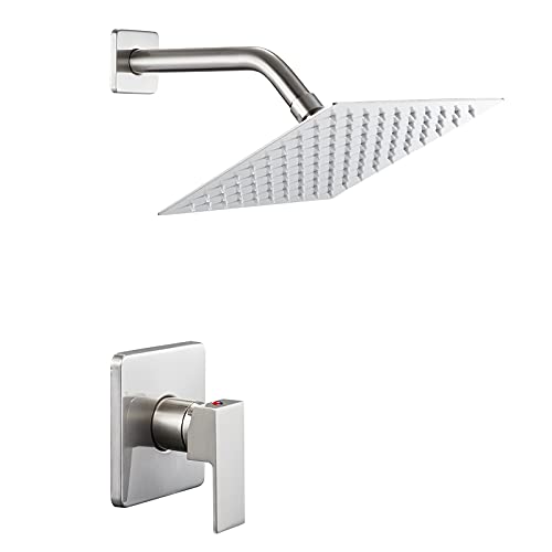 ROVATE Shower Only Faucet Set Brushed Nickel Single Function, Bathroom ...