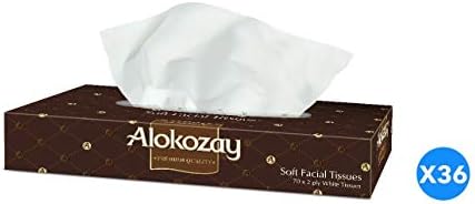 Alokozay Soft Facial Tissue - Pack of 36 Boxes (36 x 70 Sheets x 2 Ply ...