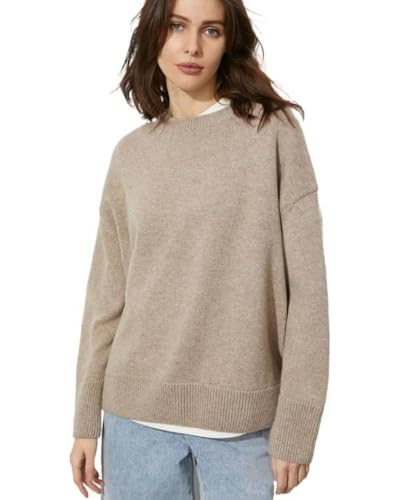Women's Lightweight Soft Petite Crewneck Lightweight Solid Plain ...