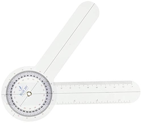 Blue Jay Take a Range Check Clear Plastic Goniometer - 360 Deg., 6 in ...