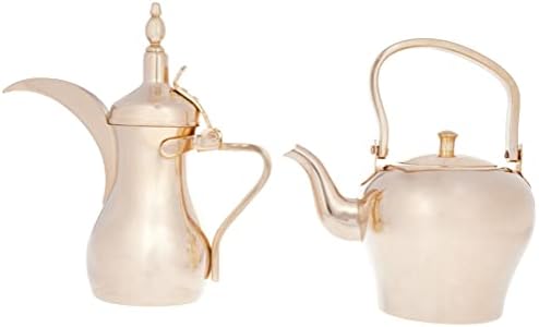 Al Saif Stainless Steel Arabic Coffee And Tea Kettle Set Size: 0.7/0.9 ...